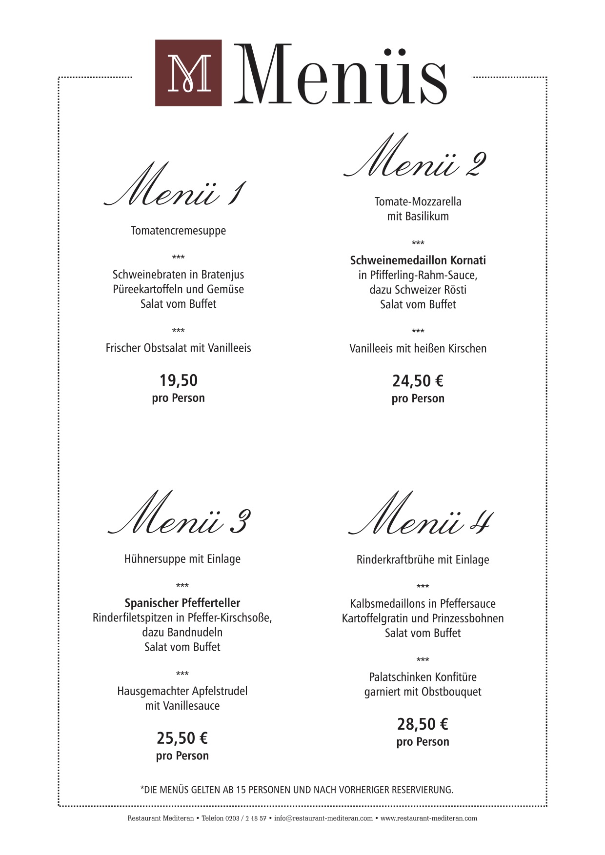 Buffets: Restaurant Mediteran - Duisburg